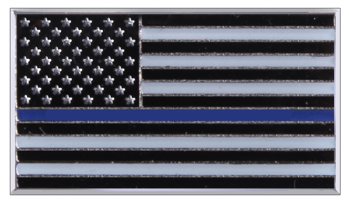 Thin Blue Line Flag Lapel Tie Tack Pin - Project Thin Line
