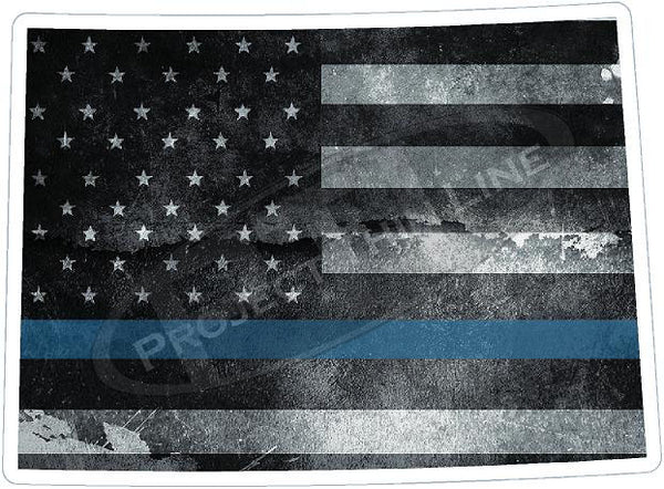 5" Colorado CO Tattered Thin Blue Line State Sticker Decal - Project ...