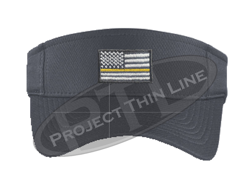 Embroidered Thin Yellow Line American Flag Visor - Choose Color ...