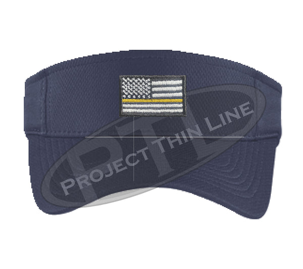 Embroidered Thin Yellow Line American Flag Visor - Choose Color ...